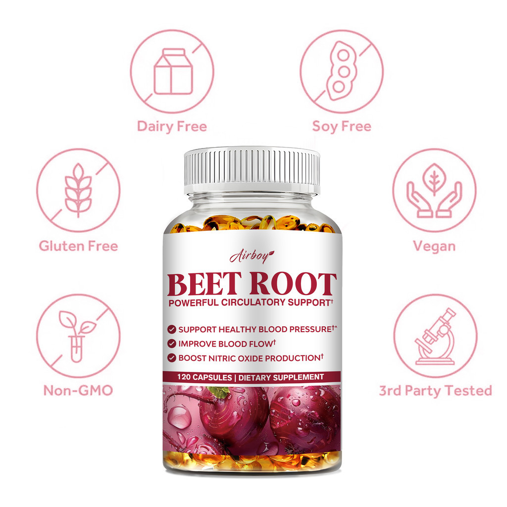 Airboy Total Beets Blood Pressure Support with Grape Seed Extract and ...