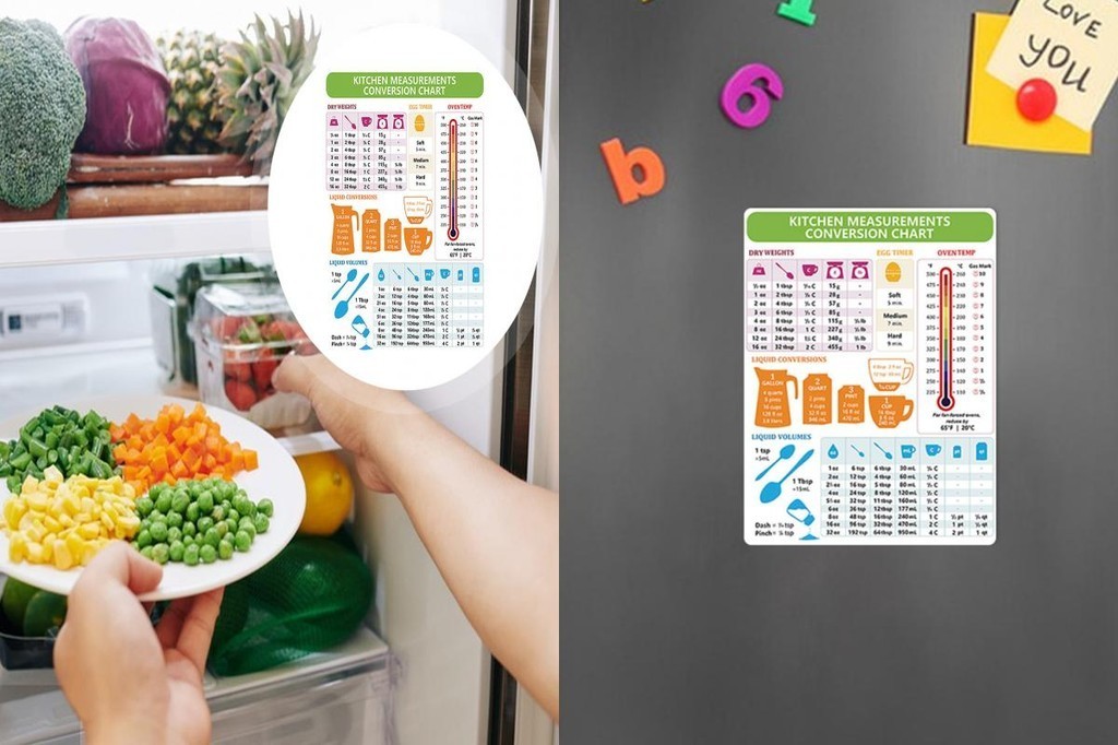 HOT Cooking Measurement Magnet Kitchen Conversion Magnet for Accurate ...