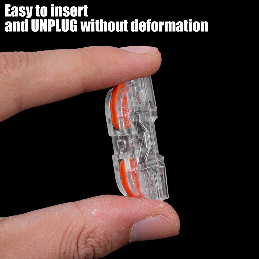 5pcs Wire Splitter Quick Wire Connectors Compact Terminal Block Push In Spring Splicing