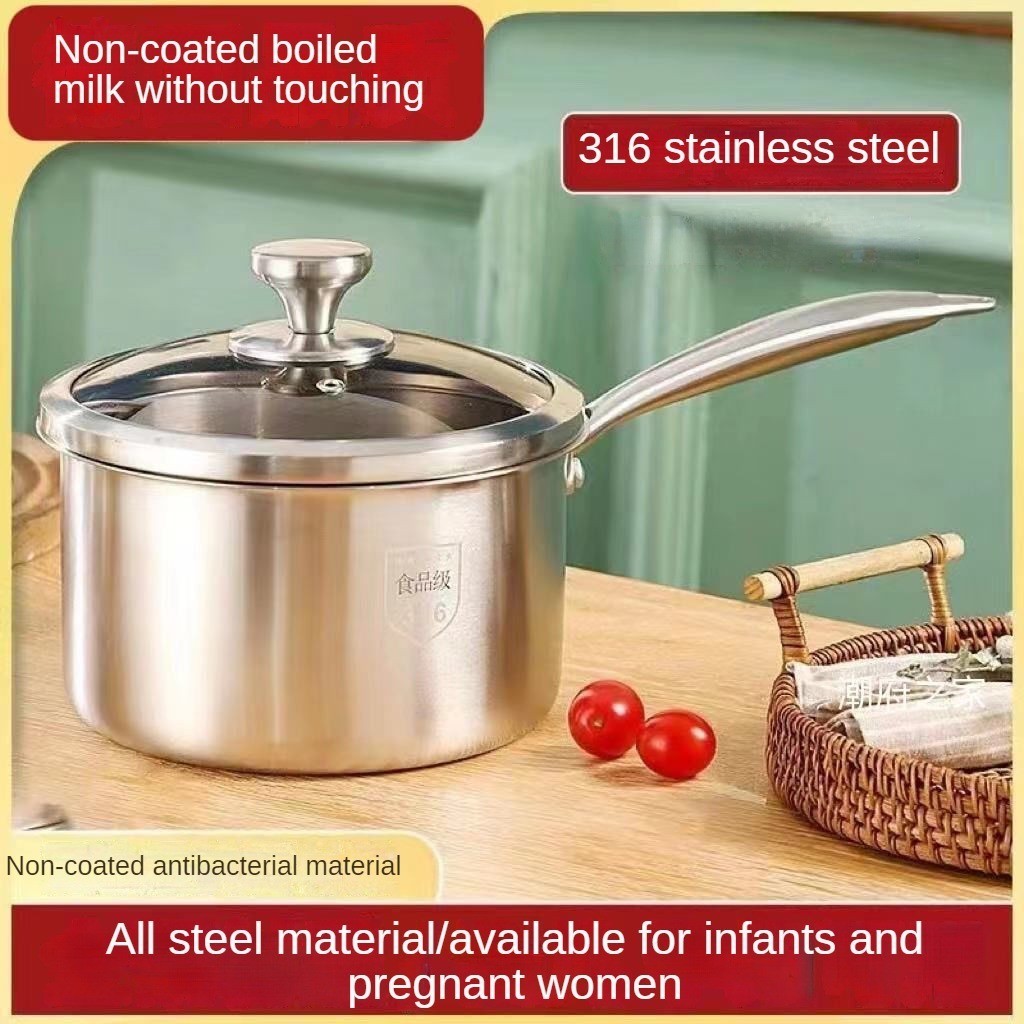 New Milk Pot 316 Stainless Steel Baby Auxiliary Food Pot Stainless ...