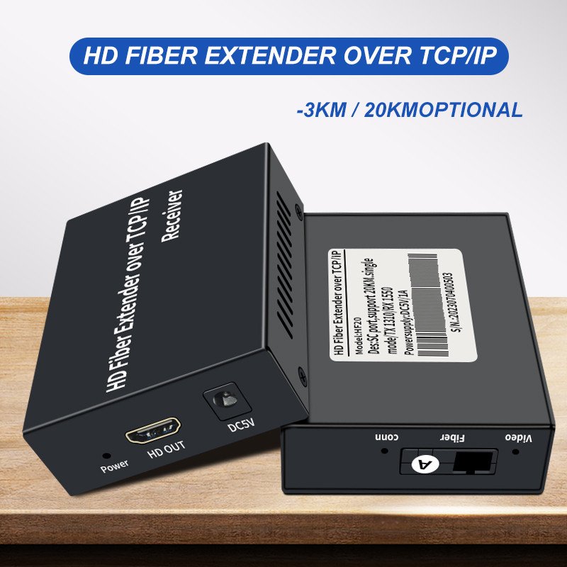 3km HDMI Fiber Extender Over SC Fiber Optical Cable 1080P 60Hz 20KM ...