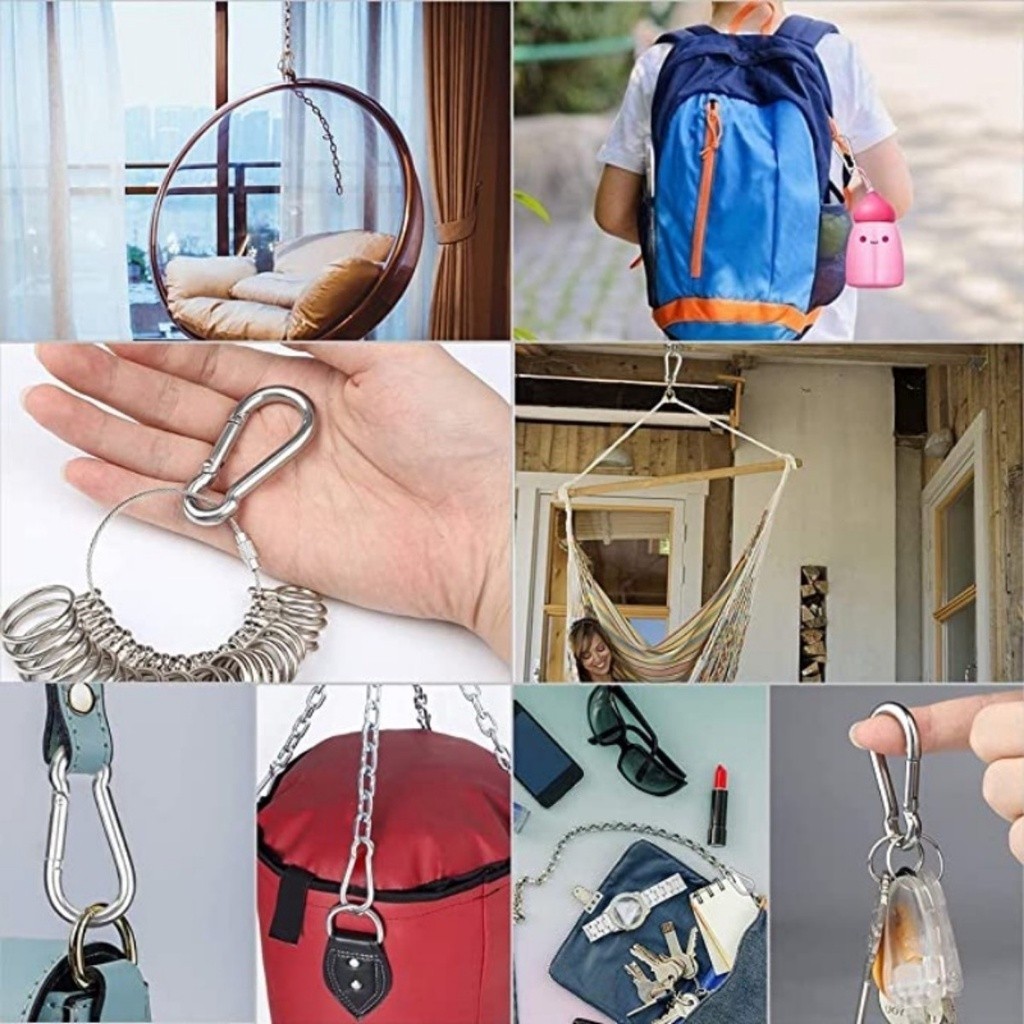 5-20pcs Aluminum Alloy Carabiners - Small Camping Karabiners for Keys ...