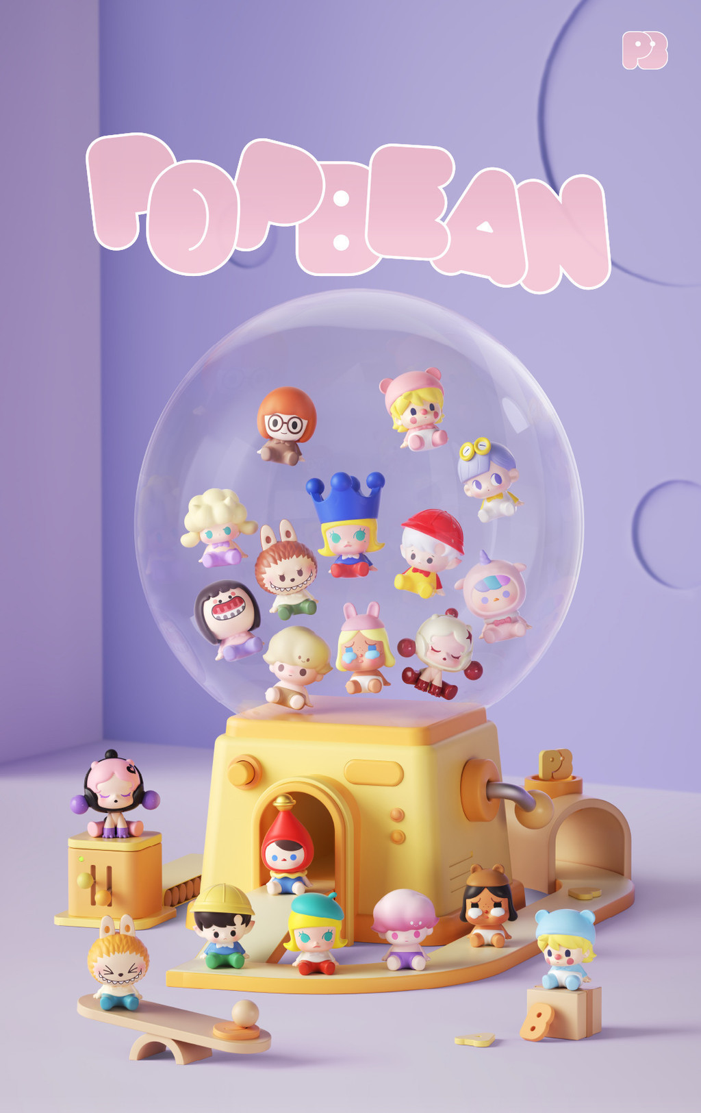 Genuine POPMART Cute Granules Pop Bean Crybaby Labubu Little Doll Gift ...