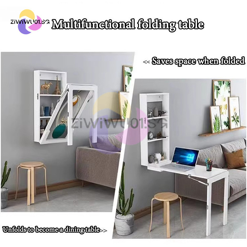 Table Dining Table Wall Folding Wall Mounted Invisible Dining Table ...