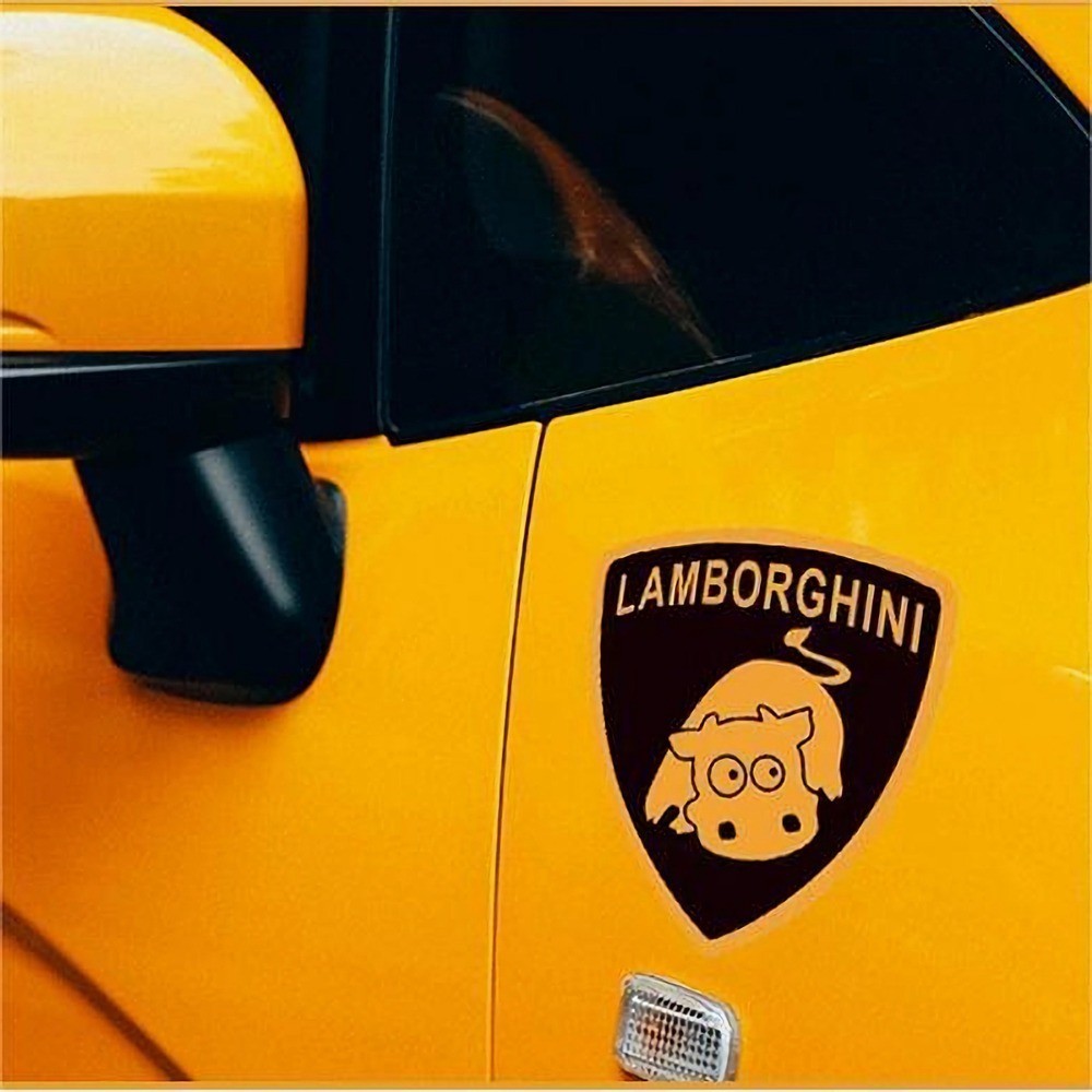 Funny Car Stickers Ferrari Donkey Lamborghini Bull Decorative Car ...