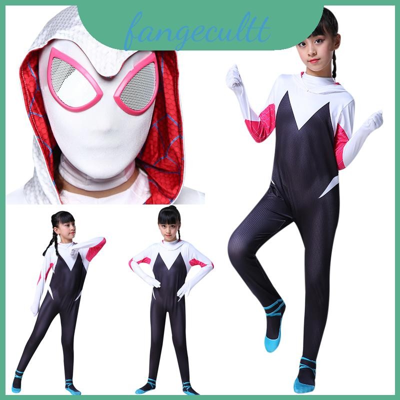 Into Spider-man Durable The Spider-verse Gwen Stacy Cosplay Outfit With ...