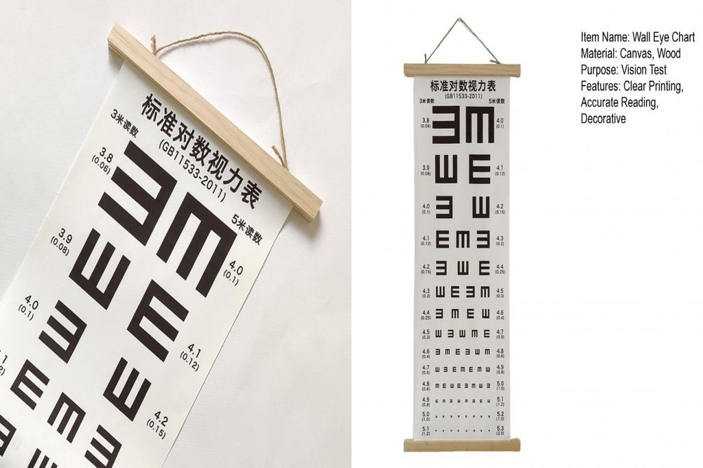 olimpidd| Eye Chart Multipurpose Waterproof Standardized Clear Printing ...