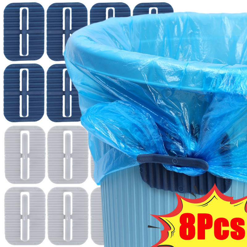 Garbage Bag Anti-Slip Retainer - Universal Waste Bucket Fixed Clip ...