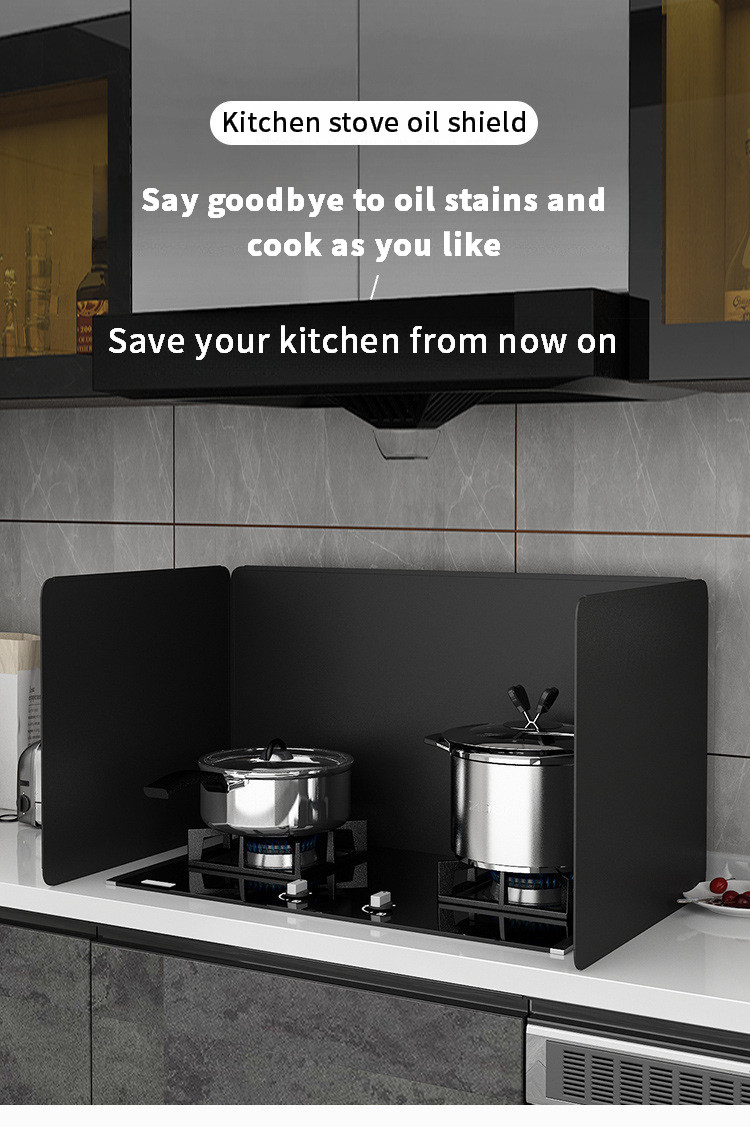 Splash plate oil baffle kitchen oil separator gas stove top cooking ...