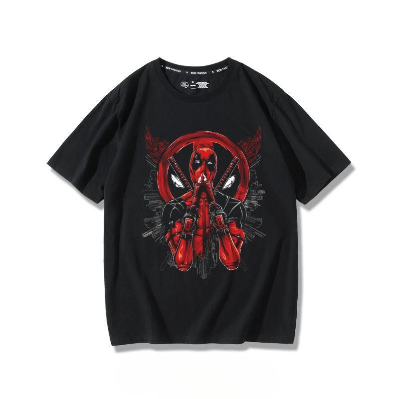 Marvel Deadpool 3 Collaboration Short Sleeved Men's T-shirt Movie ...