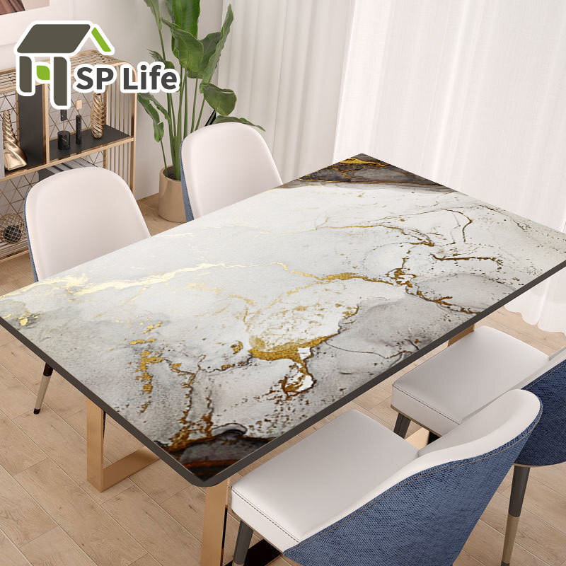 [SP Life]Luxury Marble Premium Pvc Tablecloth Dining Table Mat Pvc ...