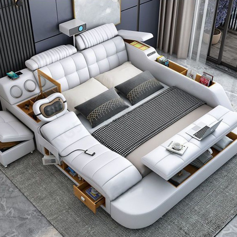 Multi Functional Bed Large Bed Frame Projector Tatami Bed Double Bed ...