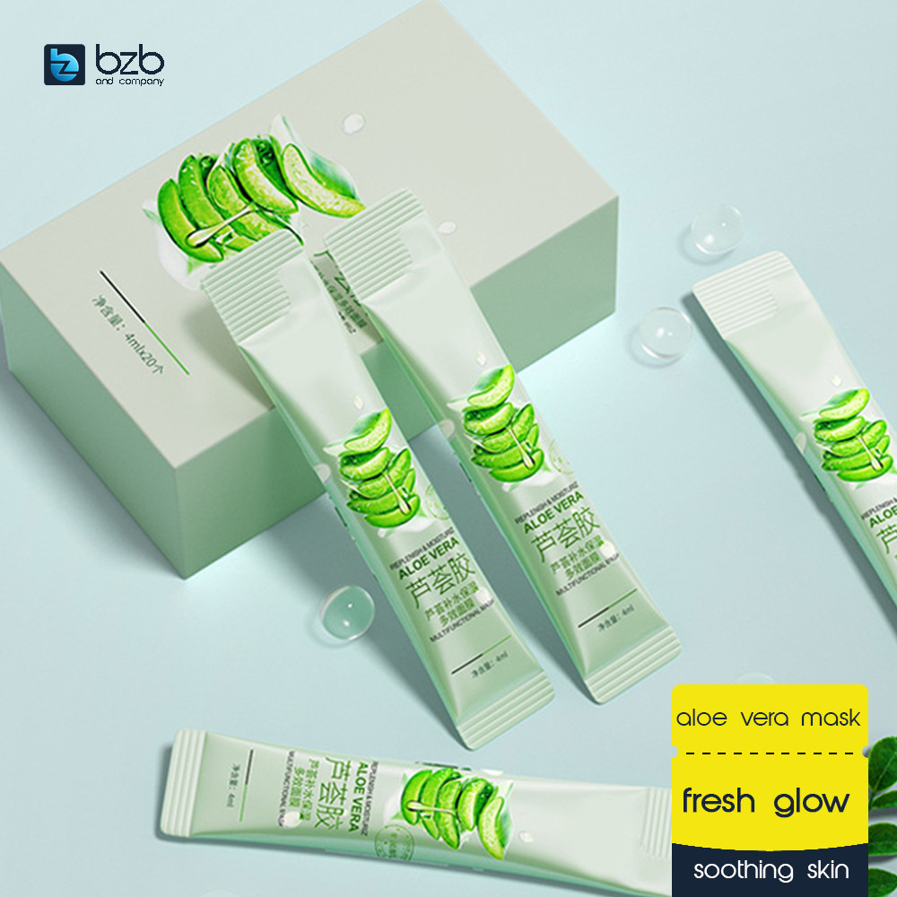 BIOAQUA Hydration Moisturizing Aloe Vera Gel Mask Natural Essence Facial Cream 芦荟胶 Krimer Masker ...