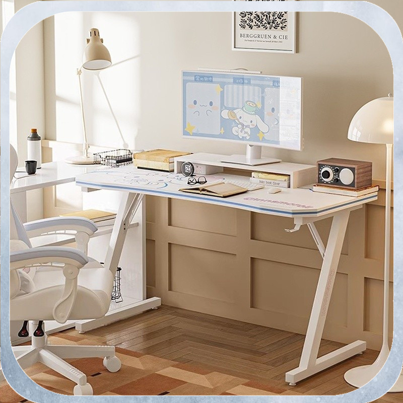 Desktop Computer Table Bedroom Study Table White Office Table Chair ...