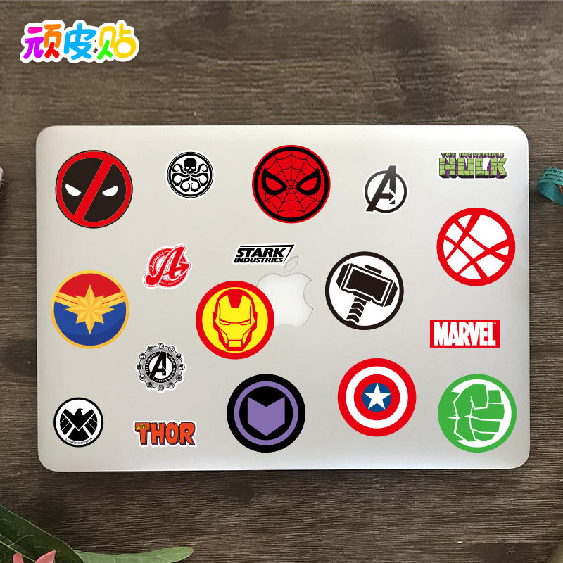 53 Stickers Cartoon Hero Logo Stickers Notebook Mobile Phone Tablet ...