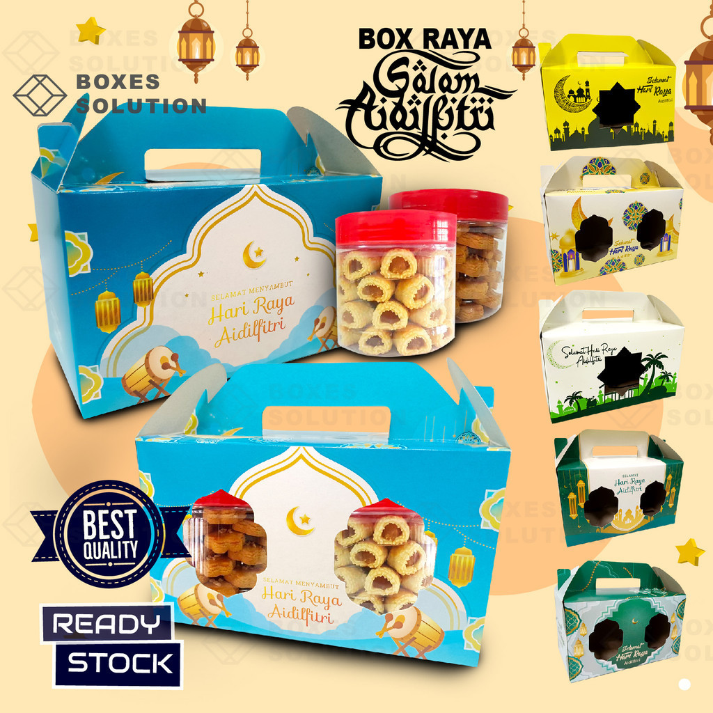 VBS Hari Raya Aidilfitri Box Kotak Kuih Raya Packaging Bag Biskut ...