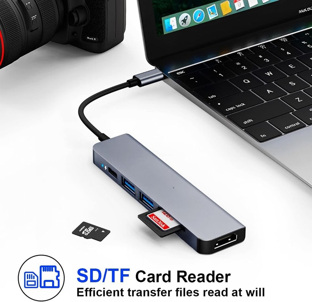 MacBook Adapter Multiport USB C HUB Multiport Adapter usbc dongle mac ...