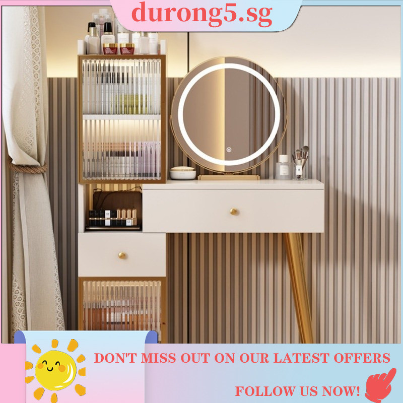 durong5.sg Makeup Table With Mirror And Light Dressing Table Sideboard Expandable Luxury Vanity ...