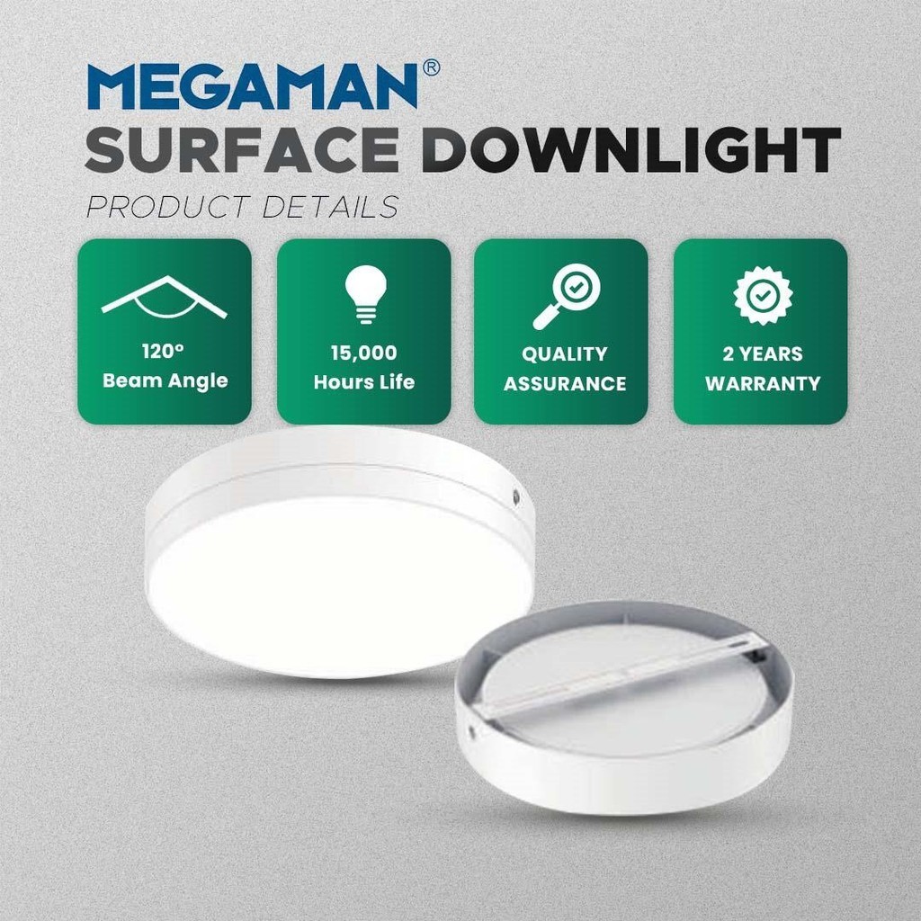 MEGAMAN 15W 24W 30W SURFACE LED DOWNLIGHT CEILING SURFACE MOUNTED LED ...