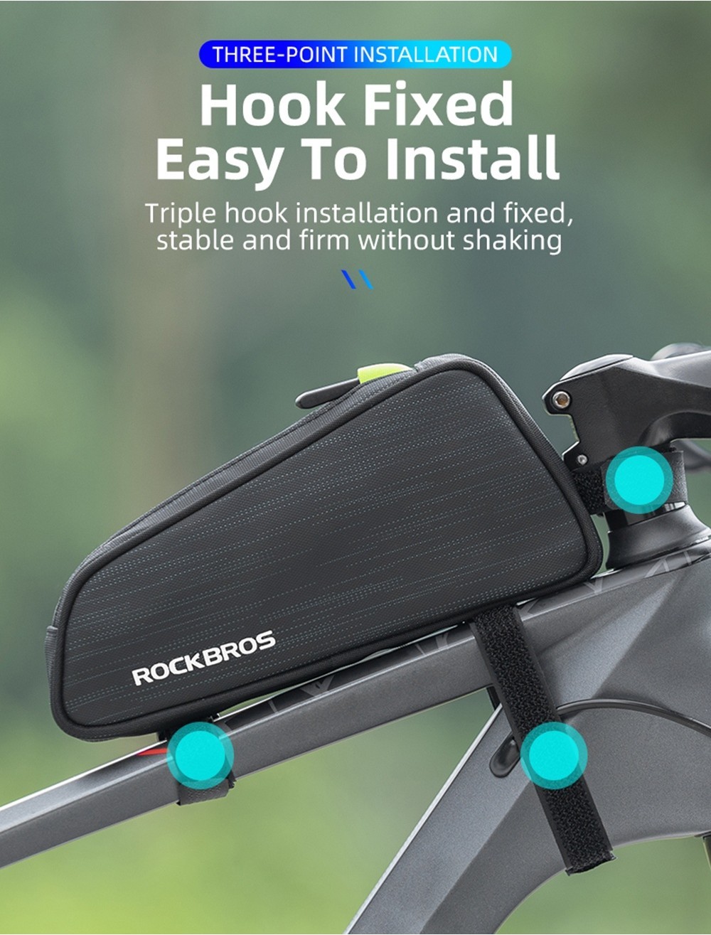 ROCKBROS Bicycle Bag Portable Triangle Mountain Bike Frame Bag ...