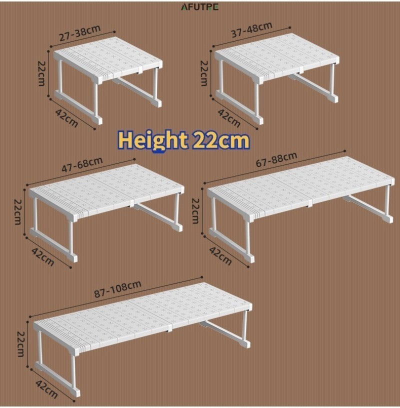 Afutre Stackable Storage Rack Wardrobe Layered Partition Rack Closet ...