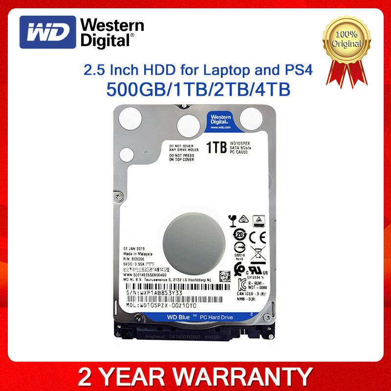 Western Digital WD 1TB 2TB 4TB 2.5" Internal Hard Disk Drive for Laptop ...