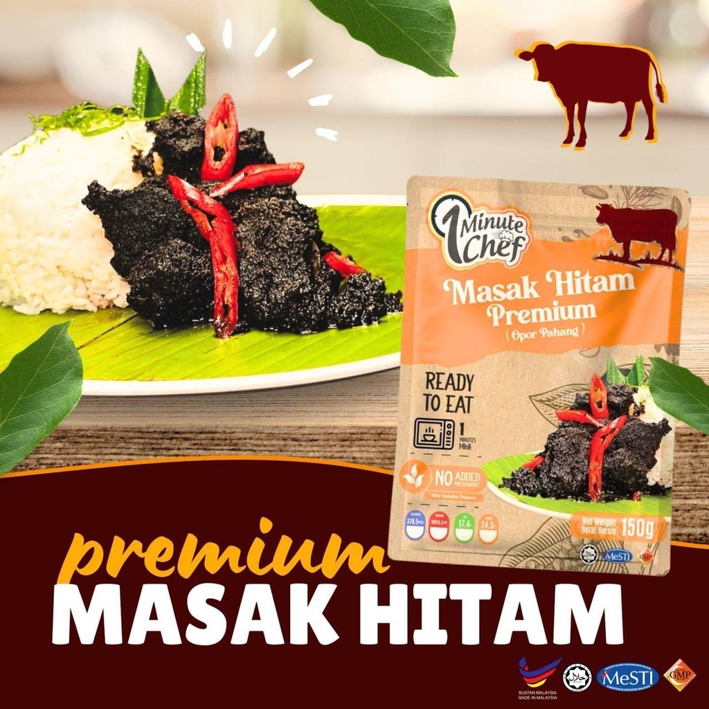 Daging Masak Hitam Premium (Opor Pahang) 1 Minute Chef | Shopee Singapore