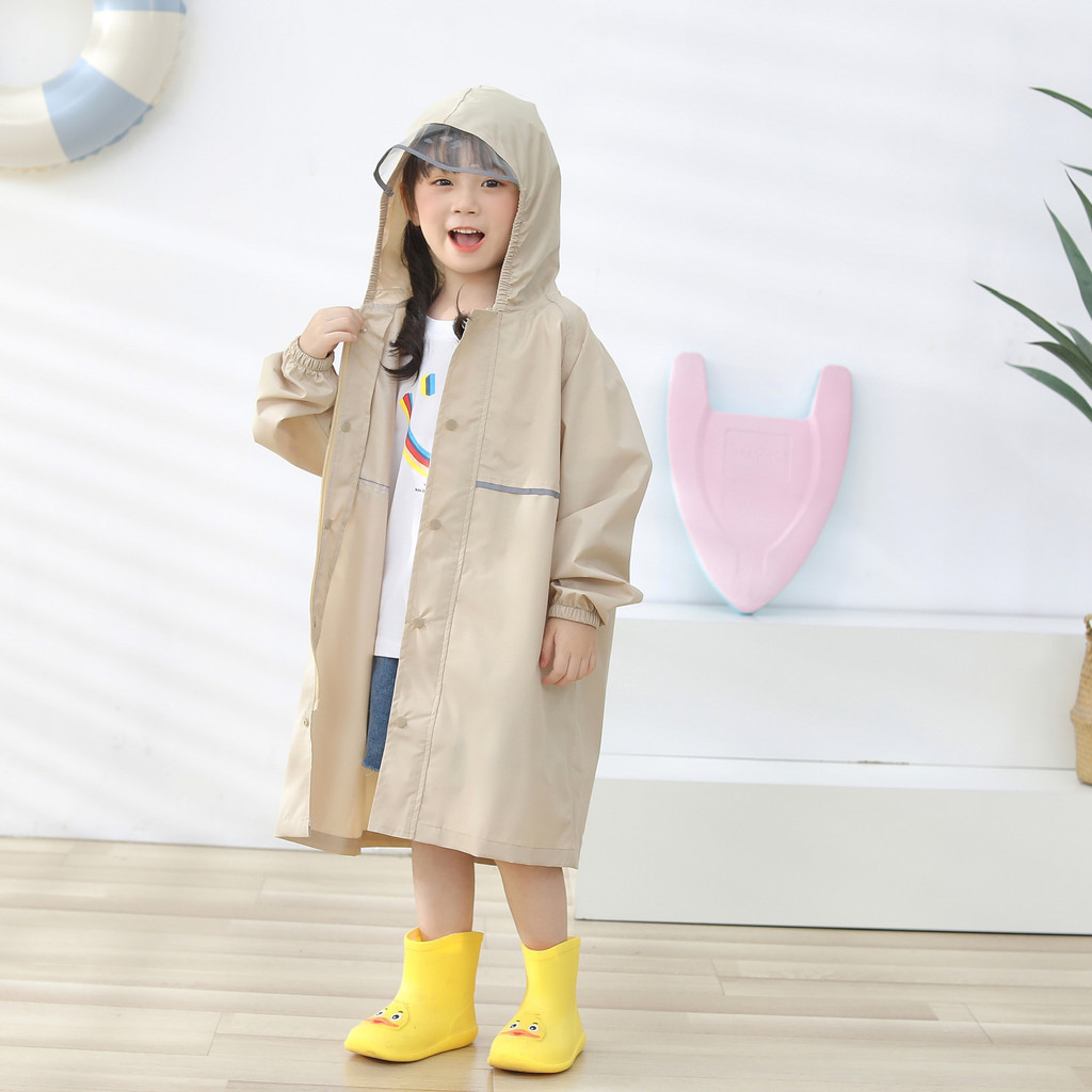 Children Rain Coats Breathable Rainwear Solid Kids Poncho Girls Raincoats Toddler Waterpoof Rain ...