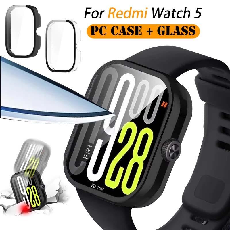 Case for Xiaomi Redmi Watch 5 Screen Protector Tempered Glass Hard PC ...
