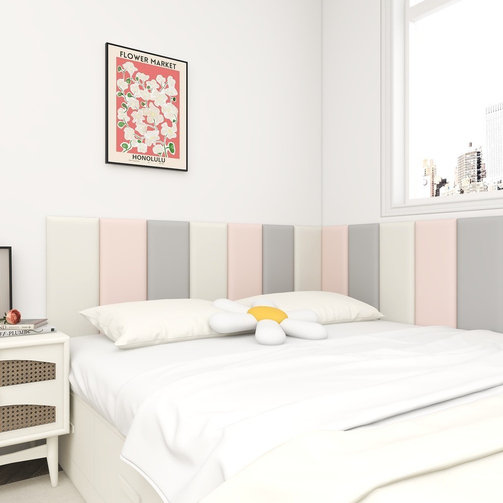 customized self-adhesive bed cushion / Wall Cushion/soft wall sticker ...