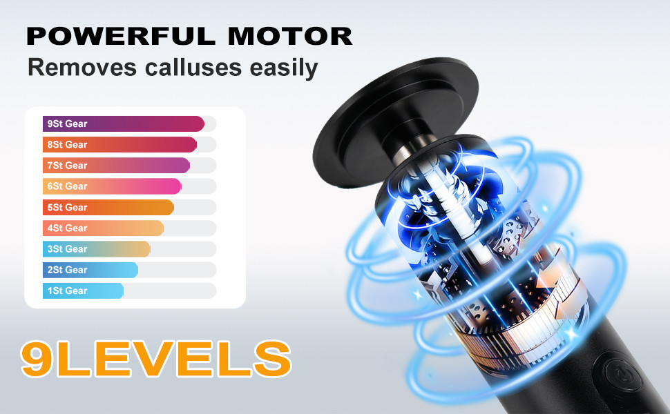 Electric Foot Callus Remover, Adjustable Speed Rechargeable Foot Sander ...