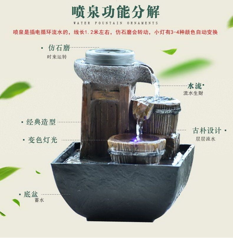 Flowing Water Making Money Ornaments Feng Shui Ball Money Circulating ...