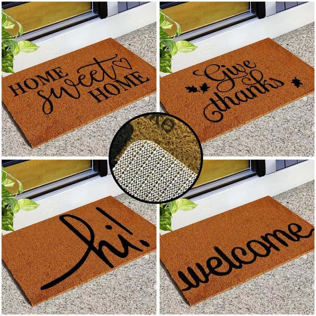 Imitation Coconut Fiber PVC Coil Door Mat PVC Silk Loop Scrape Door ...