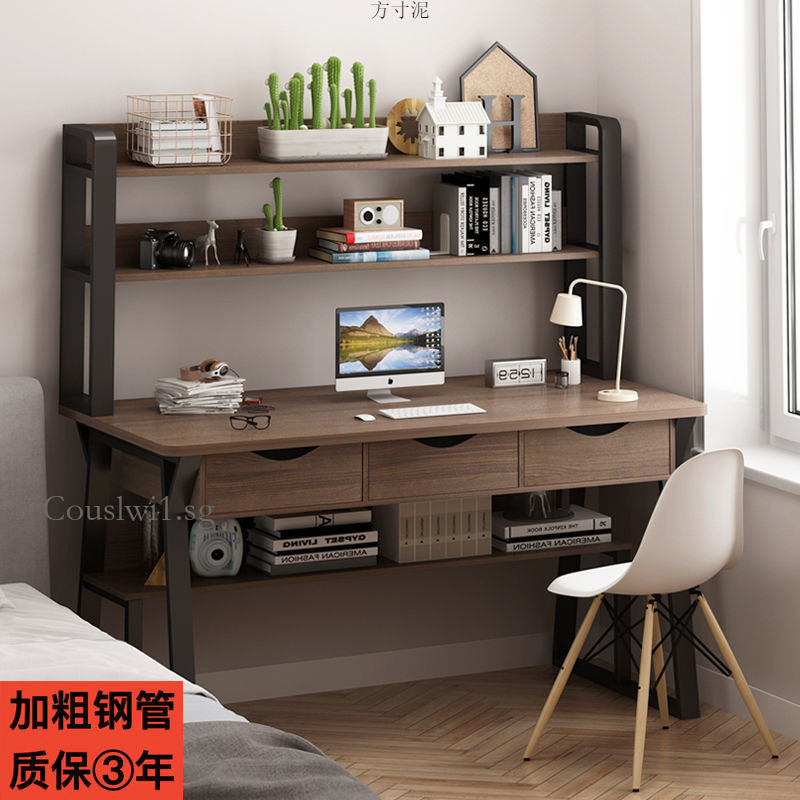 Computer Study Desk With Bookshelf Combination Simple Design Home ...