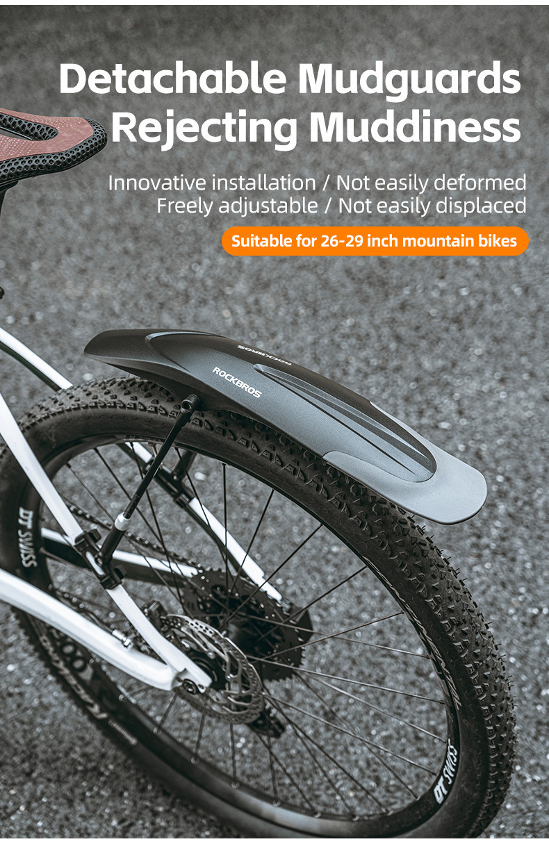 【3-day Delivery】ROCKBROS Mountain Bike Fender Removable Quick Release ...