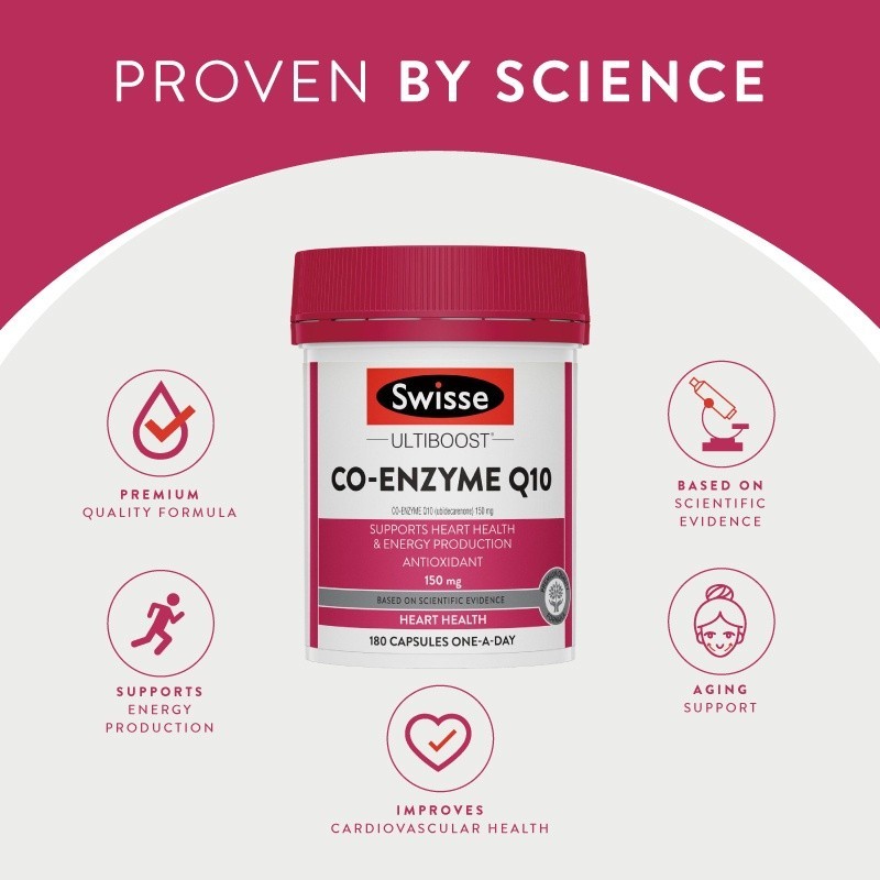 [Crazy Sale] - Swisse Co-Enzyme Q10 150mg 180 Caps / High Strength CoQ10 300mg 90 Caps | Shopee ...