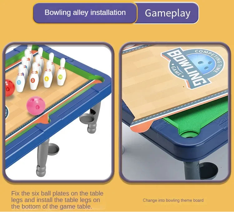 6-in-1 Table Top Sports Game Set Tabletop Soccer Basketball Ice Hockey ...