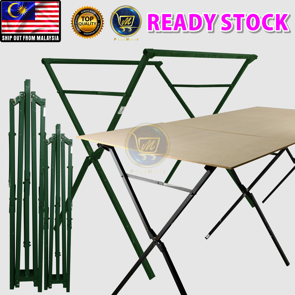 PlatMart - 18mm 0.75 Inch Night Market Foldable Table Rack, Fiber Board ...