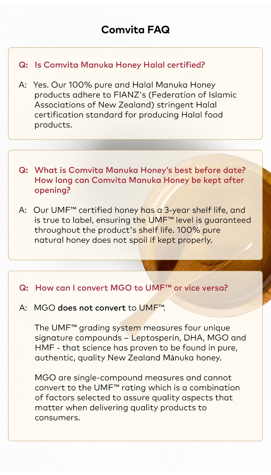 Comvita Manuka Honey UMF 5+ 30 sachets - Product of New Zealand ...