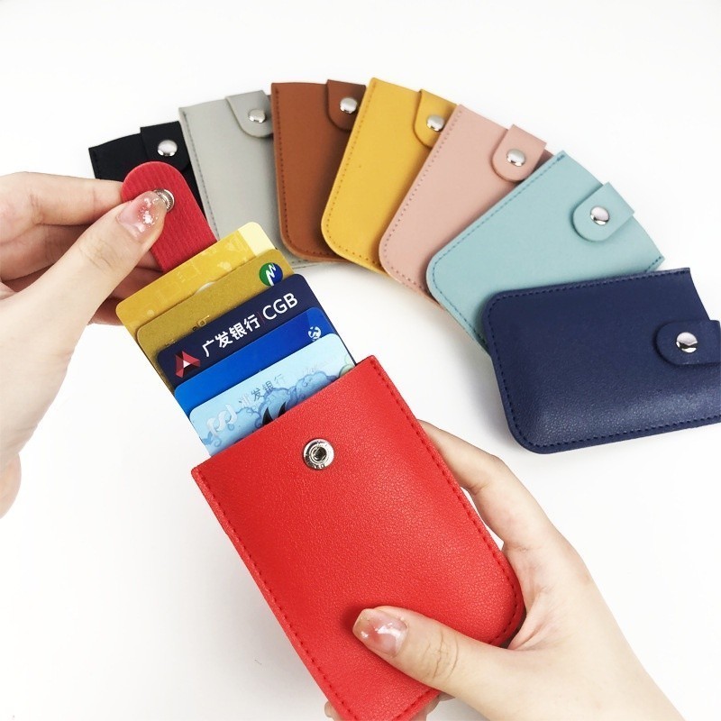 Pull-out PU Leather Card Holder ID Card Holder Cascading Hidden Pull ...