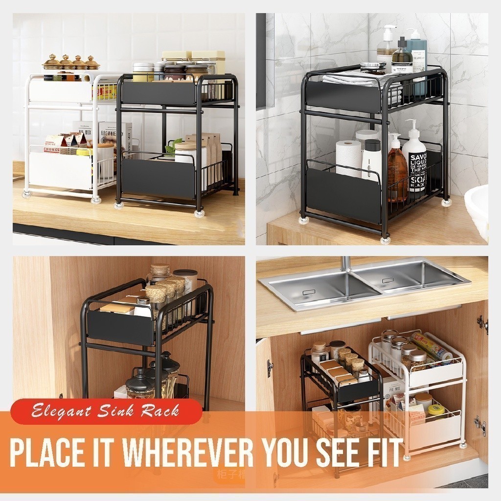🇸🇬Koala Home🔥Under Sink Rack Sink Rack Kitchen Storage Shelf Rack Home ...