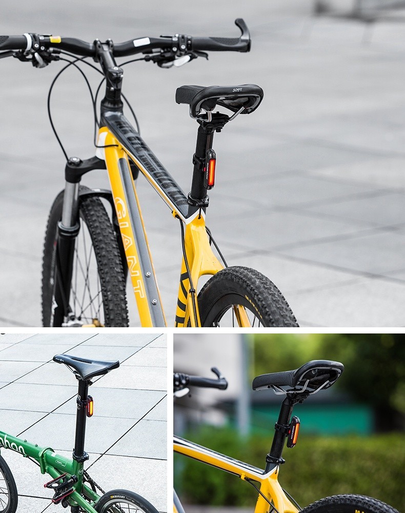 【SG Delivery】ROCKBROS Bicycle Light Cycling USB Rechargeable Seat Fork ...