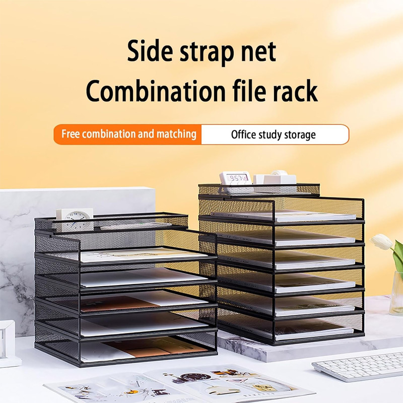 Office File Box Desktop A3A4 Document Organizer Stackable Laminated ...
