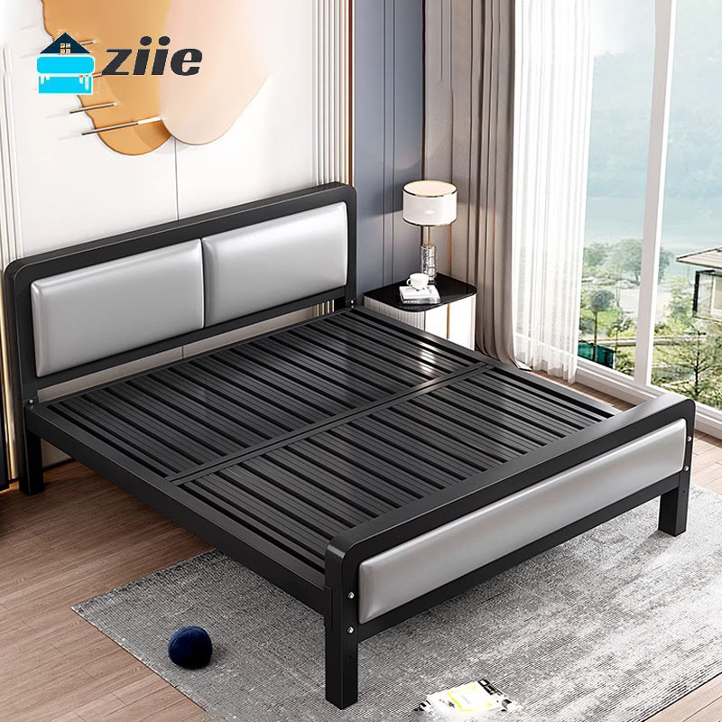 Iron Bed Frame Reinforce Bed Frame With Soingle Bed Frame Rental Room ...