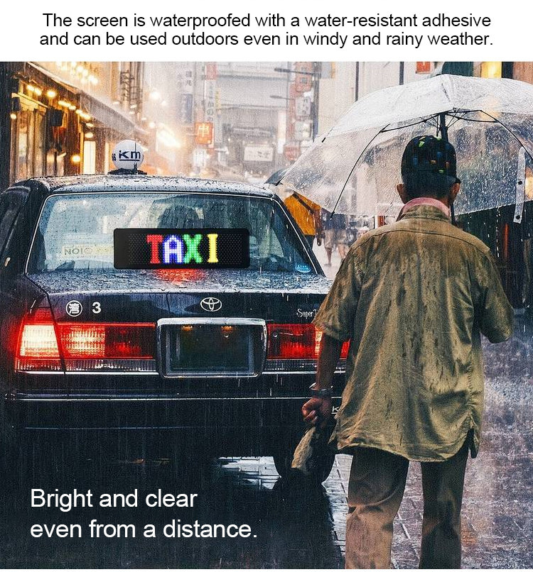 【Mobile Advertising/Colorful Display】Ultra thin and flexible car LED ...