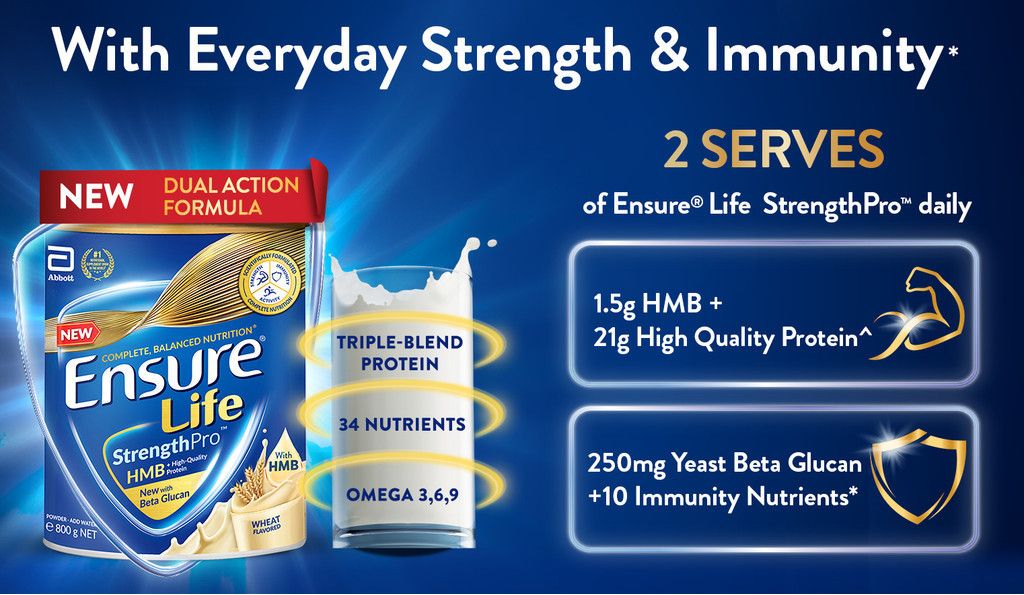 [Bundle of 4] Ensure® Life StrengthProᵀᴹ Vanilla 800g | Shopee Singapore
