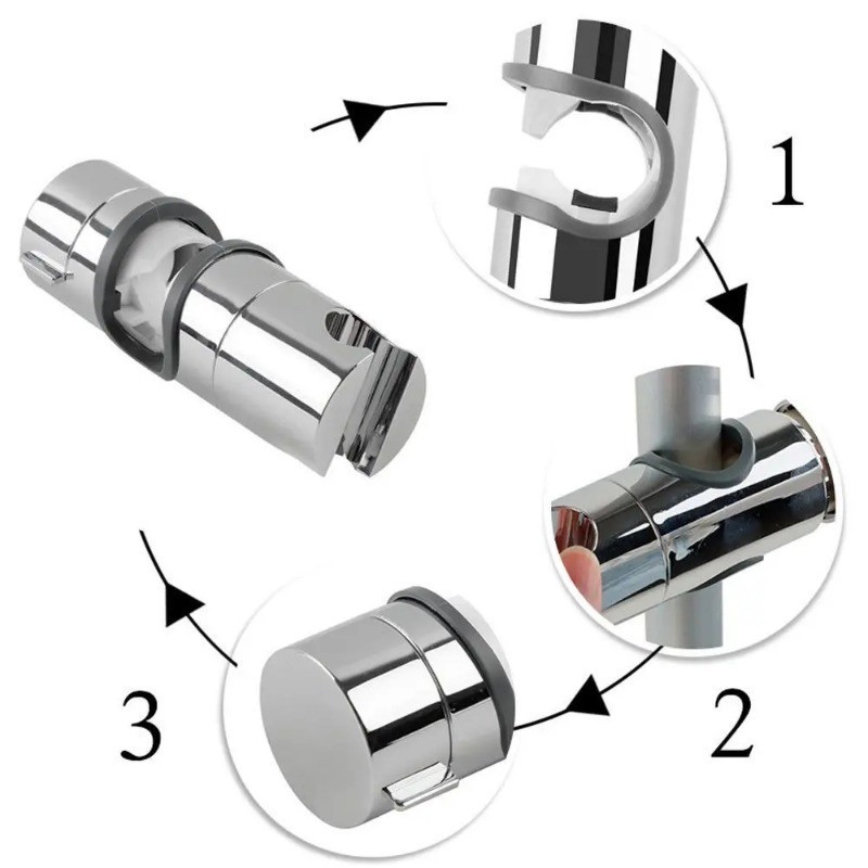 Adjustable Shower Head Holder - 360° Rotation Sprinkler Heads Clamp ...