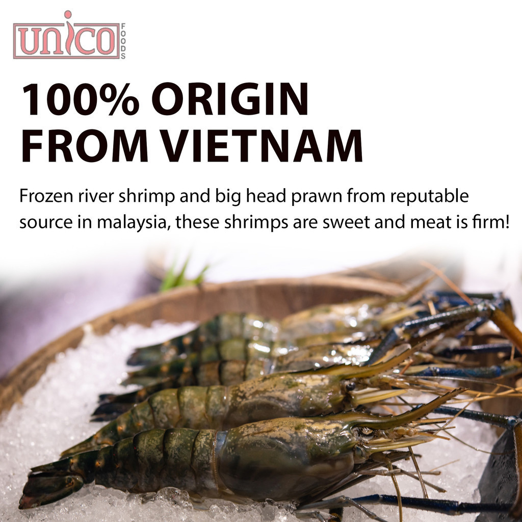 [UNICOFOODS] U10/ U15 Big Head Prawn (1kg) | 大头虾 | Shopee Singapore