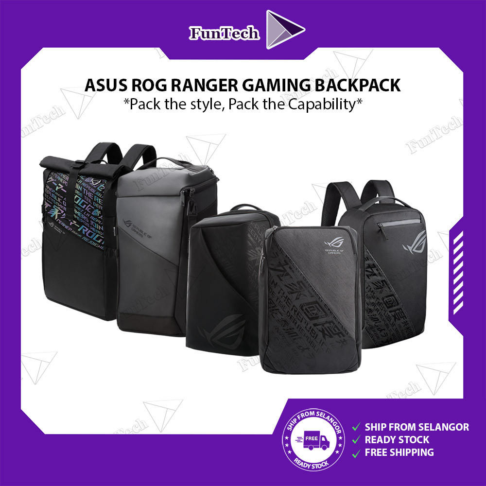 FunTech Asus ROG Ranger Gaming Bag 15.6"17.3" Laptop Backpack Asus ...