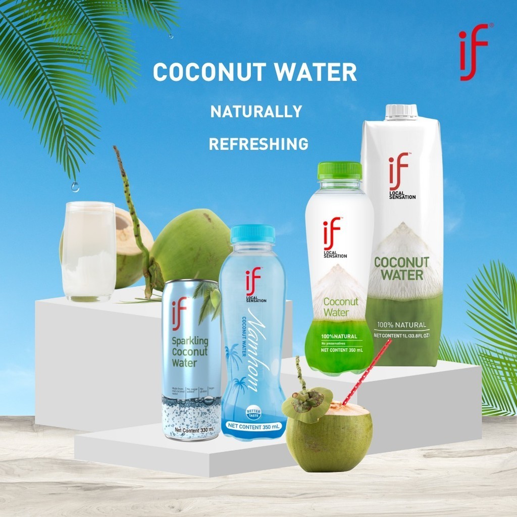 IF Sparkling Coconut Water 330ML X 24 (CAN) | Shopee Singapore